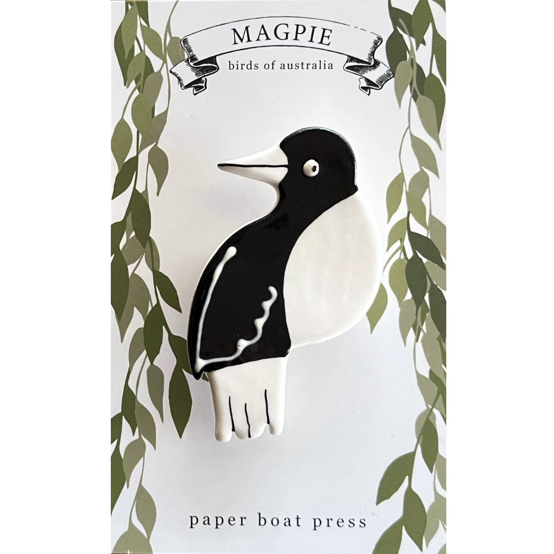 Magpie Clay Magnet – Western Australian Museum Store